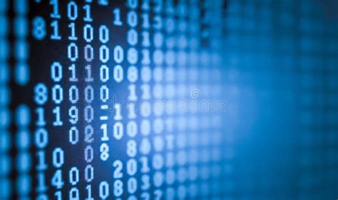 Display Of Binary Numbers On Monitor Visualizing Complex Computations