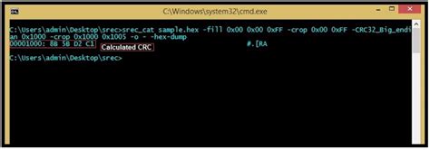 Hex File Crc Calculation Using Srecord Tool