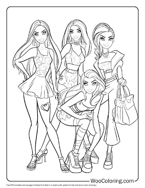 100 Bratz Coloring Pages Free Pdf To Print Woo Coloring