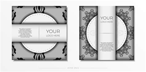 빈티지 인도 만달라 장식 고급스러운 흰색 사각형 엽서 템플릿 인쇄 및 타이포그래피에 적합한 우아하고 클래식한 벡터 요소 0명에