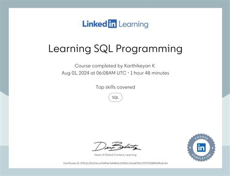 karthikeyan k on linkedin sql dataanalysis linkedinlearning
