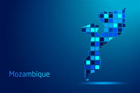 모잠비크 네트워크 디지털 기술 그래픽 일러스트레이션의 개념 블루 색상 인터넷 미래 개념도 가상현실에 대한 스톡 벡터 아트 및 기타 이미지 Istock