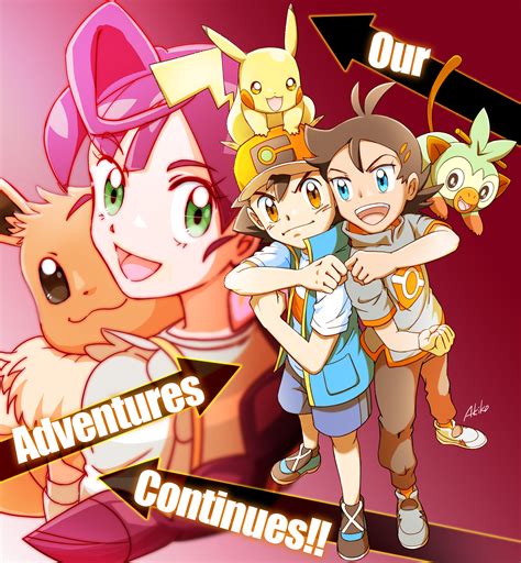 Pikachu Ash Ketchum Eevee Grookey Goh And 1 More Pokemon And 2 More Drawn By Pikasato