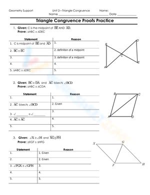 Triangle Proofs Worksheet Worksheets Library