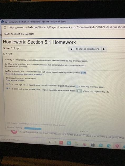 Solved Do Homework Section 5 1 Homework Personal