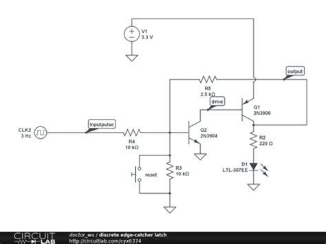Discrete Edge Catcher Latch CircuitLab