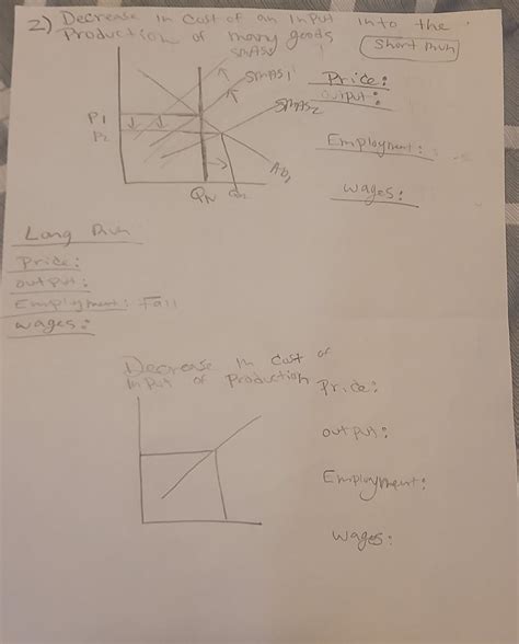 Solved 2 There Is A Decrease In The Cost Of An Input Into Chegg Com