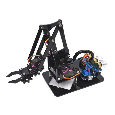 Diy Acrylic Robot Arm Robot Claw Arduino Kit 4dof Grandado