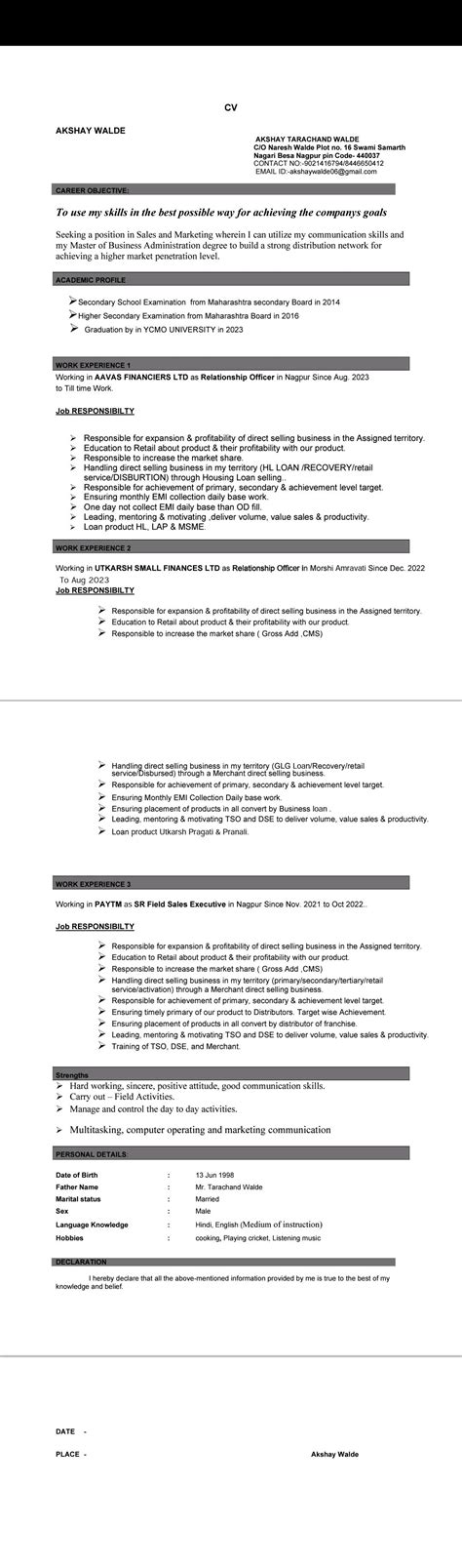 Akshay Walde On Linkedin I Need A Opportunity