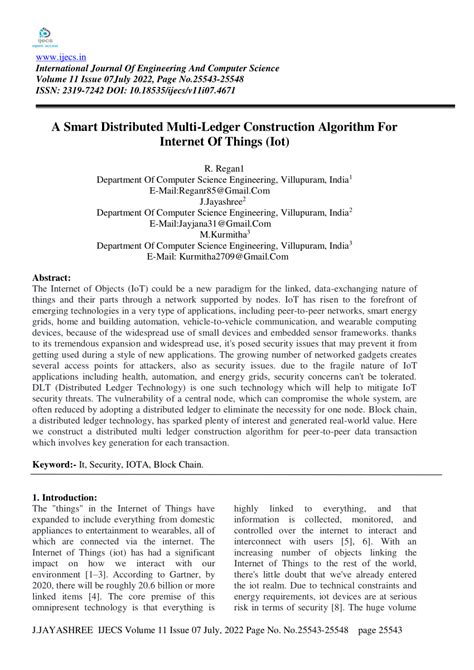 pdf smart distributed multi ledger construction algorithm for