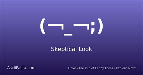 Ascii Pasta Skeptical Look Text Face Copy Confused Emoticon