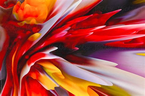 3d Extruded Abstract Of Flowing Colors By Stocksy Contributor Robert Kohlhuber Stocksy