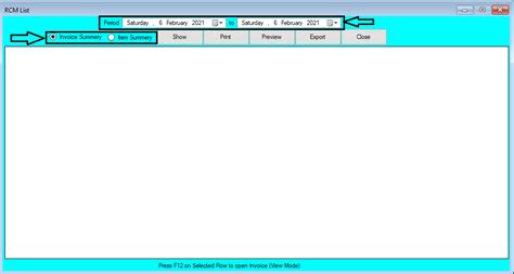 RCM Invoice List Help Guide