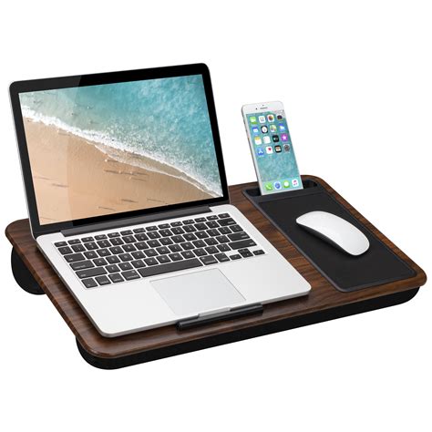 LapGear Home Office Lap Desk For Laptops Espresso Woodgrain Walmart Com Walmart Com