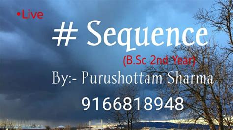 Real Analysis Sequence Youtube