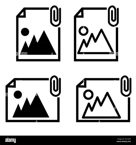 attached photo file icon on white background attach photo sign attach