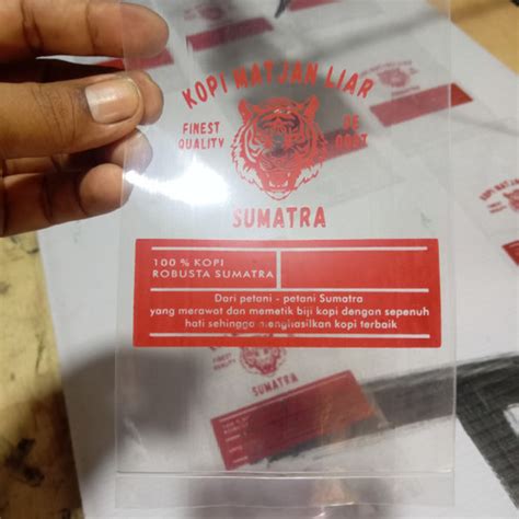 Jual Plastik PP Buat Kemasan Kopi Plus Sablon Custom Ukuran G G G X Kab Bogor