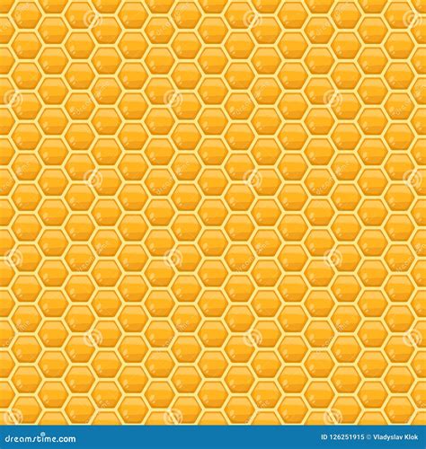 Vector Honeycomb Seamless Pattern Stock Vector Illustration Of Nectar Vector 126251915