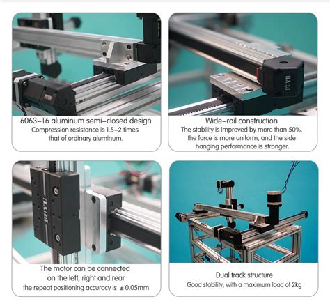 Double Shaft Cores Thin Slide High Speed Rail Long Stroke Guide Belt Driven Actuator Linear