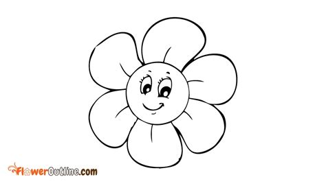 Cartoon Flower Outline 20 Free Cliparts Download Images On Clipground