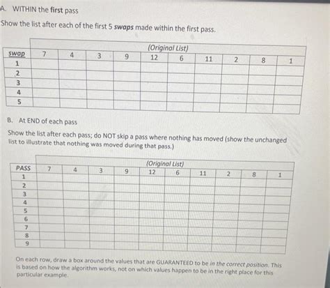 Solved Task Use Each Of The Algorithms Below To Sort The Chegg