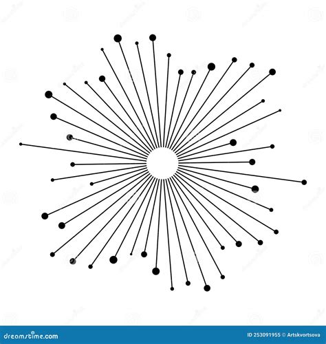 Abstract Vector Background Abstract Swirl Form With Connected Lines And Dots Stock Vector