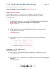 Lab 3 Data Analysis Graphing In CHEM101L Course Hero