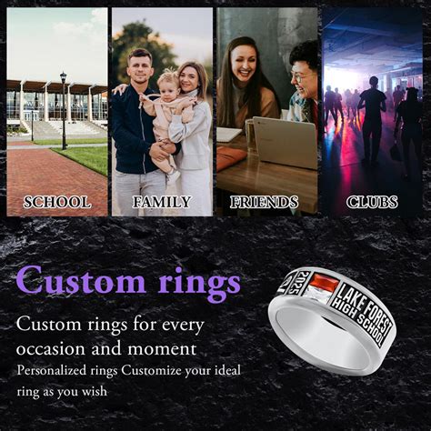 Sterling Silver Personalized High School College Class Ring Graduation