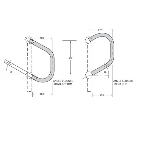 Angle Closure Bend Acb 32nb Untreated Or Galvanised Mild Steel