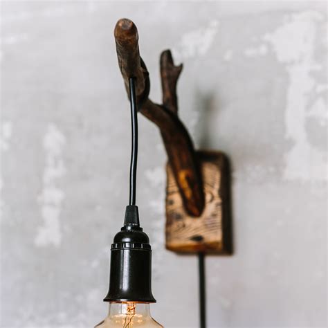 Бра в стиле ретро из ветки