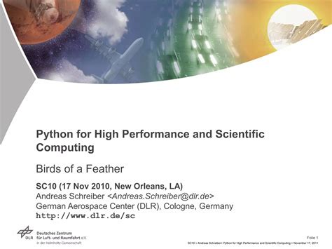 Python For High Performance And Scientific Computing Ppt