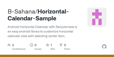 Github B Sahana Horizontal Calendar Sample