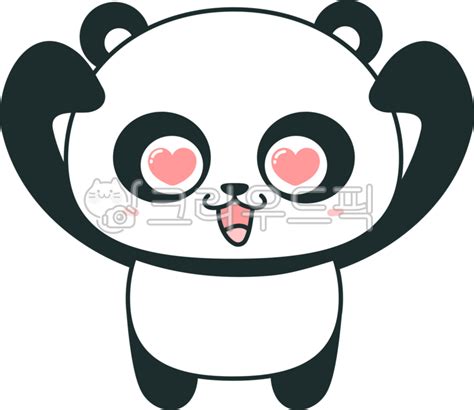 판다 팬더 귀여운 캐릭터 푸바오 사진 이미지 일러스트 캘리그라피 Playgiround작가