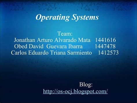 Operating Systems Ppt