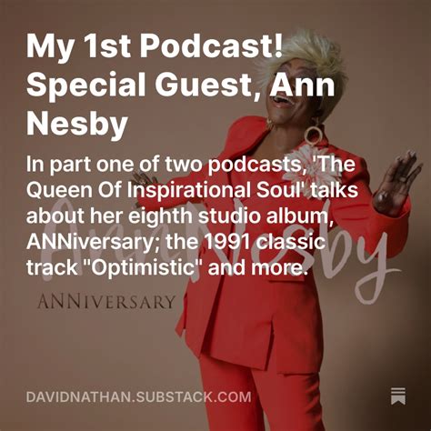 Ann Nesby Interview Podcast May 2025