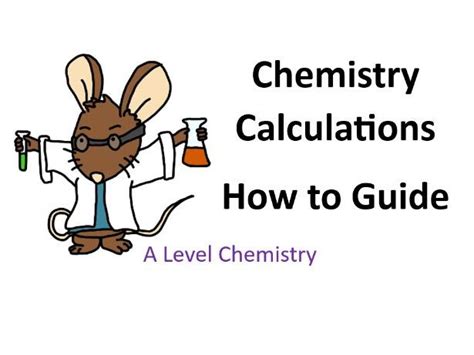 Chemistry Calculations How To Guide Teaching Resources