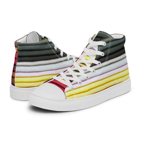 Womens High Top Canvas Shoes Variegated World Color On Storenvy