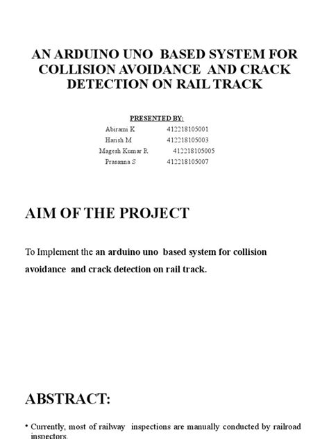 Train Collision Ppt 1 Arduino Pdf Sensor Wireless Sensor Network