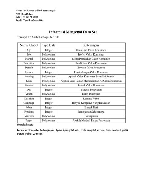 Tugas 3 Data Science Ti Kip P4 Pdf