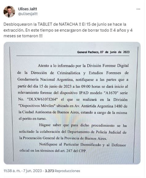 La Justicia Accedió Al Ipad De Natacha Jaitt A 4 Años De La Muerte De