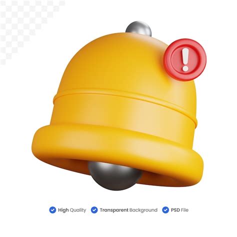 Premium Psd 3d Rendering Problem Notification Isolated