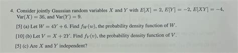 solved 4 consider jointly gaussian random variables x and y