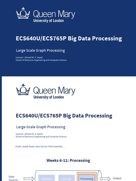 Ecs765p W9 Large Scale Graph Processing Pdf Apache Spark