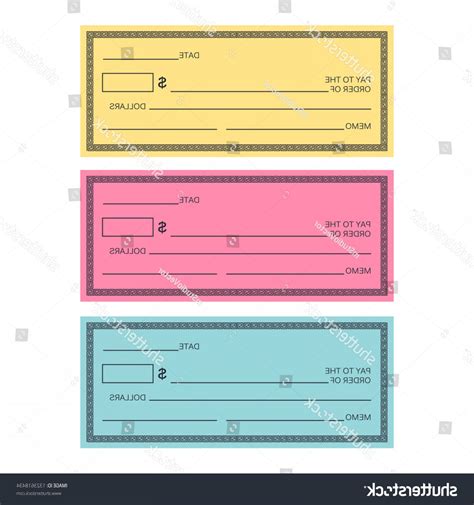 Check Template Vector At Collection Of Check Template