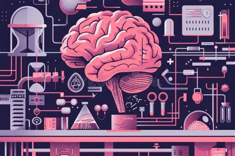 Brain Research Concept With Digital Neural Pathways And Abstract Design