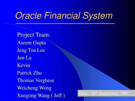Ppt Oracle Financial System Powerpoint Presentation Free Download Id 398263