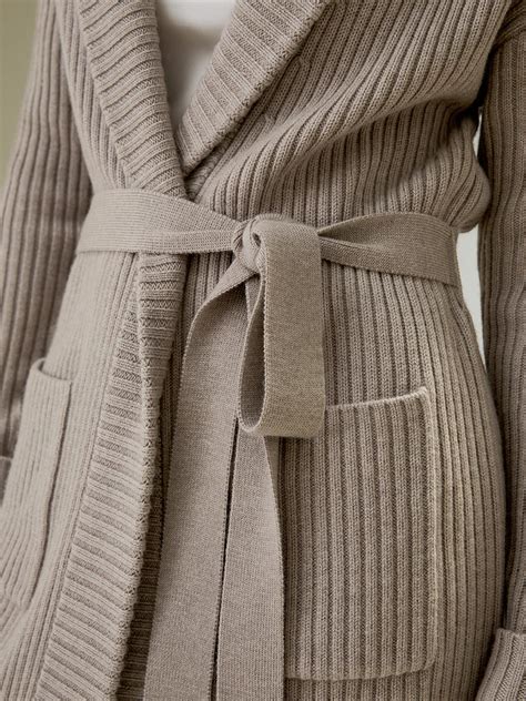 Merino Wool Shawl Collar Cardigan