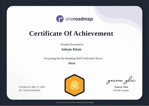 Java Certification Softwaredevelopment Javaprogramming Soham Khair