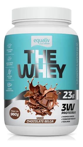 The Whey Equaliv 960g Chocolate Belga Whey Protein 3w Frete Grátis