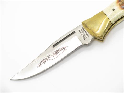 Vtg 1982 84 Parker Imai Eagle K266 Seki Japan Stag Folding Hunter Knife Eprague Llc